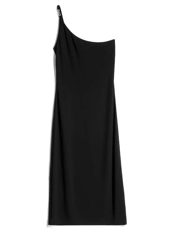 Gucci Gg Satin Shirt Dress - Black