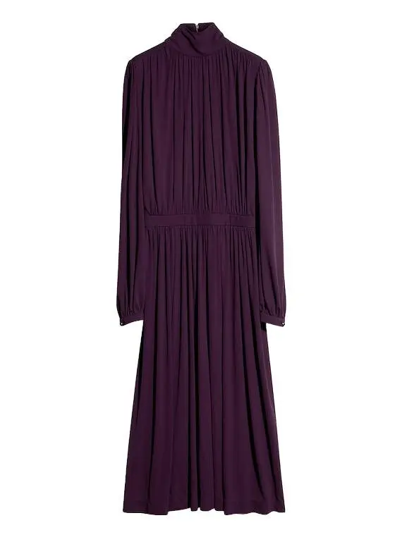Gucci Gg Satin Shirt Dress - Bordeaux