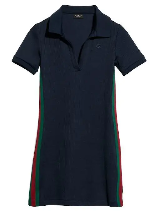 Gucci Floral Print Mini Dress With Ruffled Hem - Blue