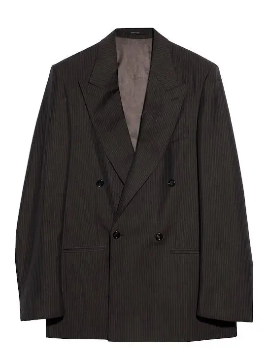 Gucci Double-breasted Wool Jacket - Brown