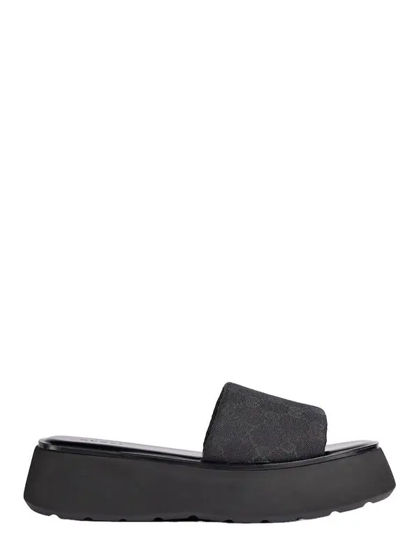 Gucci Interlocking G Slide Sandal - Black