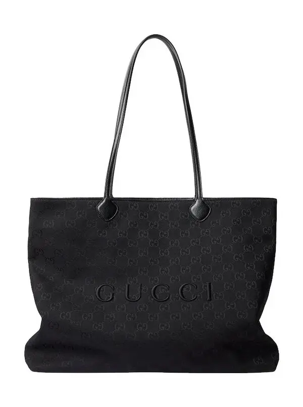 Gucci Diana Small Embroidered Tote Bag - Black