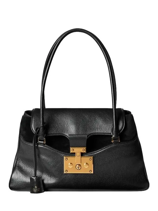 Gucci Diana Small Embroidered Tote Bag - Black