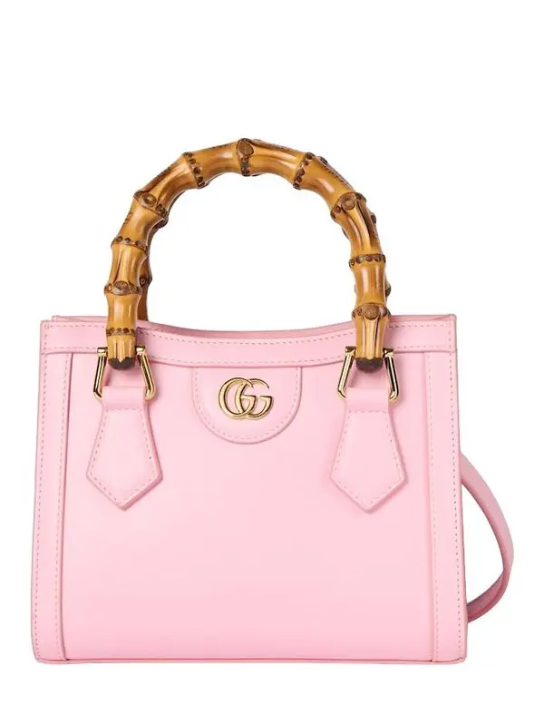 Gucci Diana Small Embroidered Tote Bag - Pink