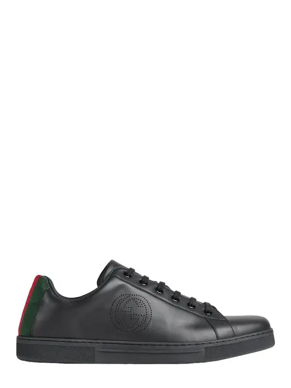 Gucci Ace Low-top Trainers With Embroidered Bee - Black