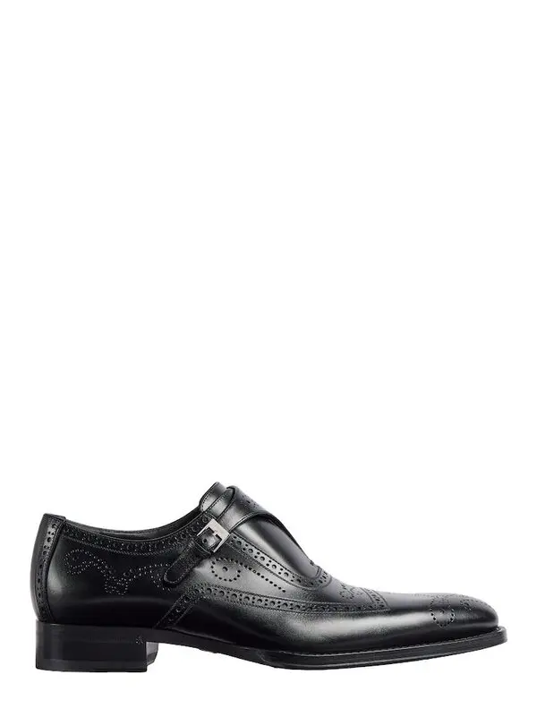Gucci Washed-effect Leather Boat Shoe - Black