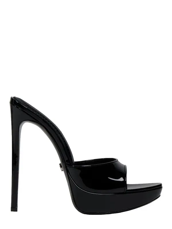 Gucci Platform Sandals With Double G Hardware - Black