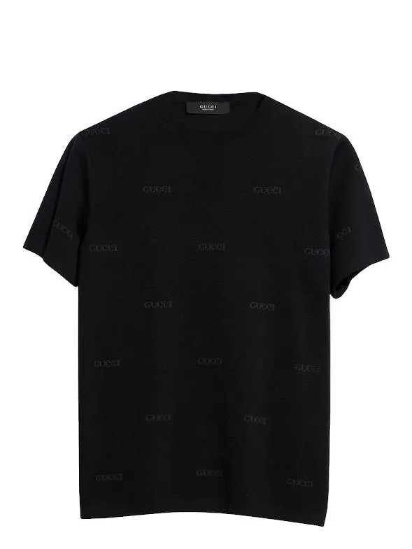 Gucci Cashmere Sweater With Web Intarsia - Black