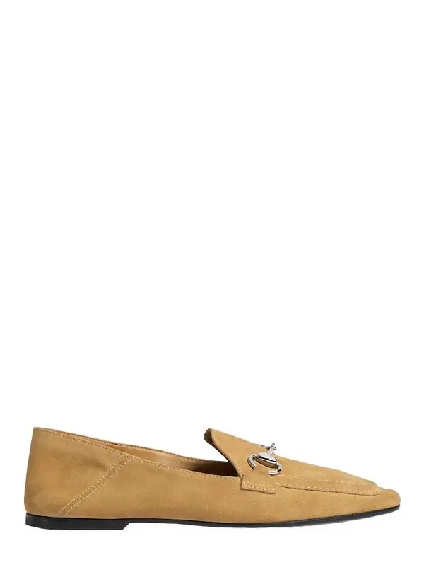 Gucci Leather Loafer With Horsebit Detail - Beige
