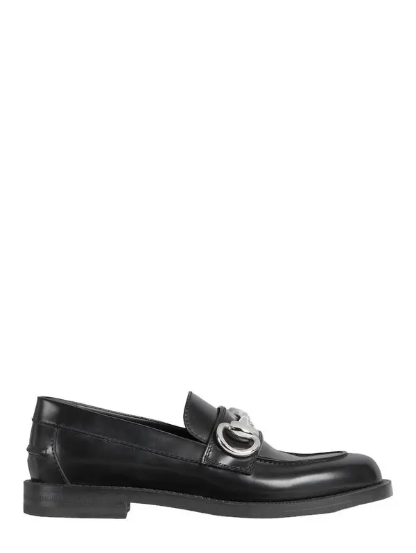 Gucci Leather Loafer With Horsebit Detail - Black
