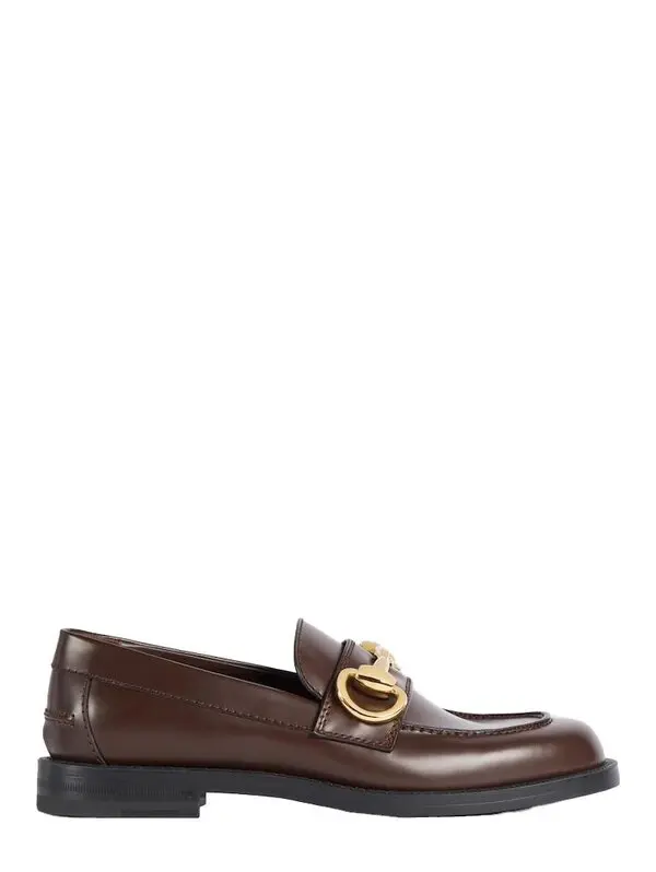 Gucci Jordaan Loafer With Horsebit Detail - Brown