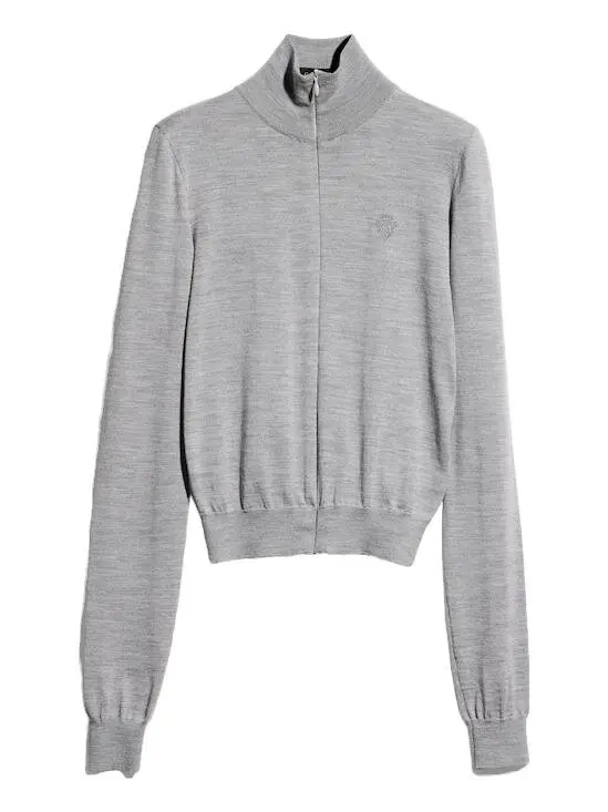 Gucci Self-tie Cardigan With Striped Trim - Grey