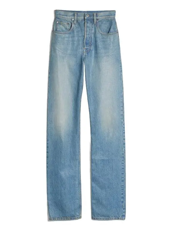 Gucci Flared Cotton Denim Trousers - Blue