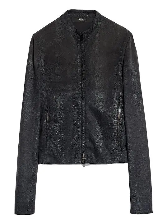 Gucci Reversible Padded Denim And Nylon Shirt, Size - Black
