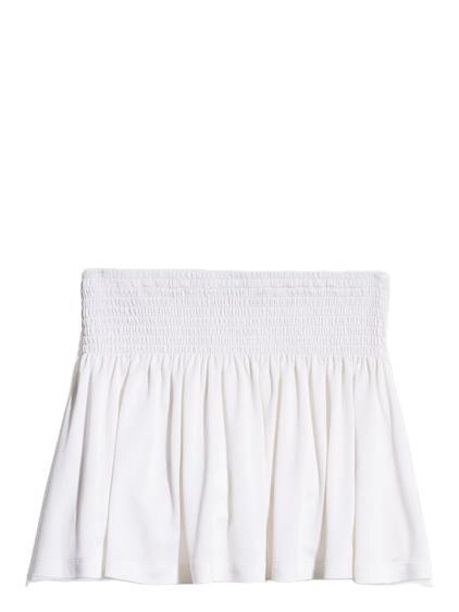 Gucci Silk Jersey Skirt With Embroidery - White
