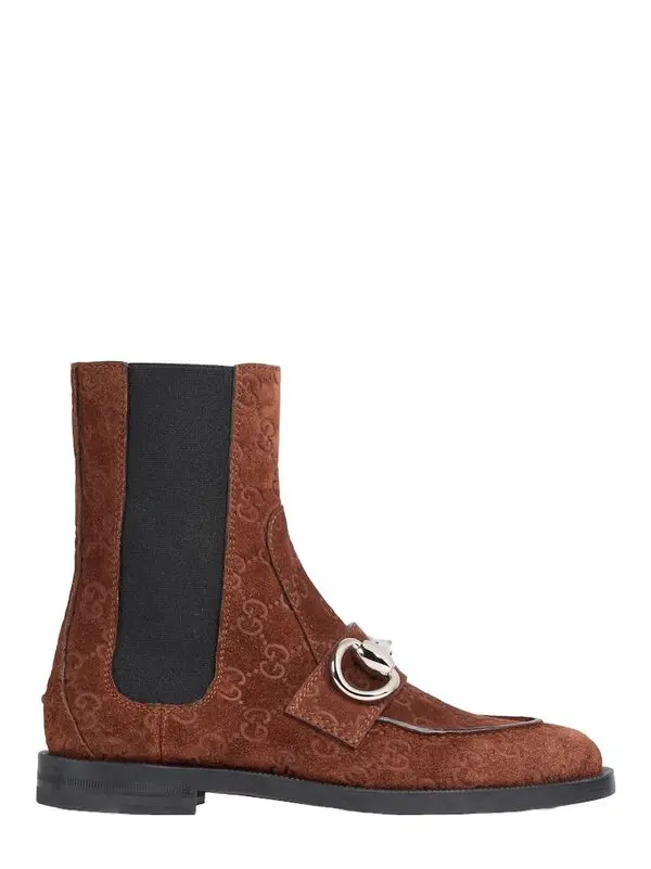 Gucci Horsebit Ankle Boots - Brown