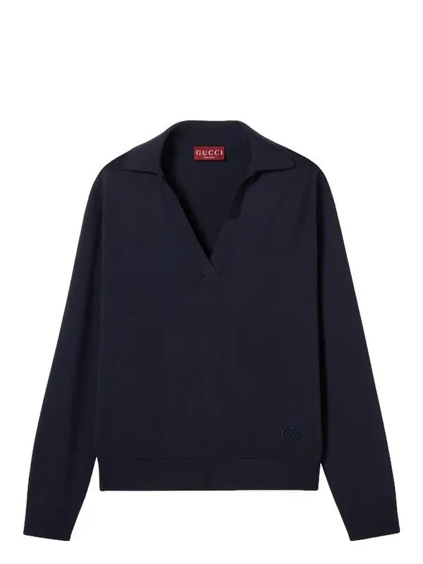 Gucci Poo Top With Striped Trim, Size - Blue
