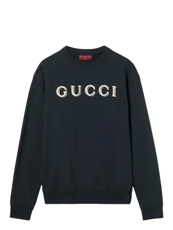 Gucci Gg Nylon And Jerey Zip Jacket, Ize - Blue