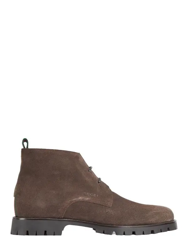 Gucci Lasered Gg Leather Chelsea Ankle Boots - Brown