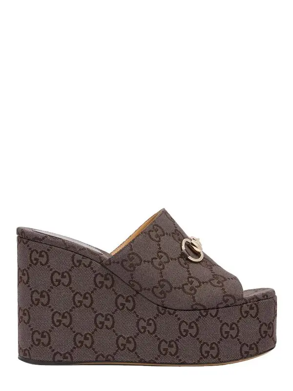 Gucci Horsebit Platform Sandal - Brown