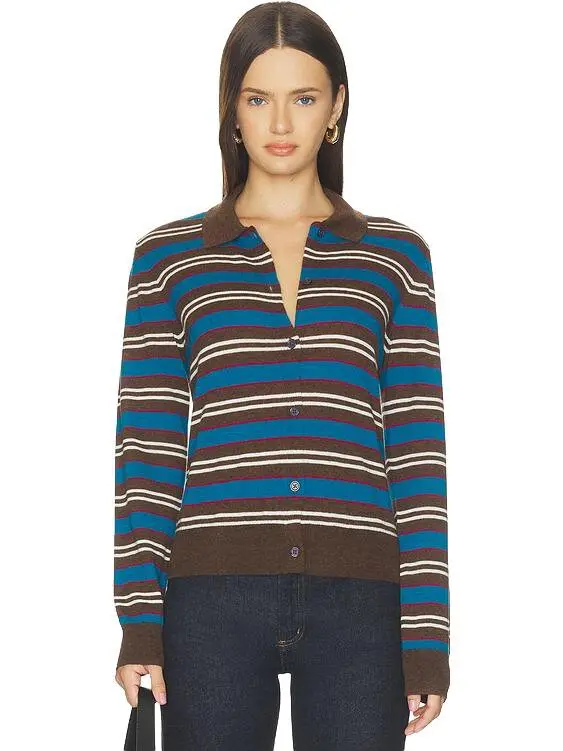 PISTOLA Lyvia Long Sleeve Merino Polo Cardigan - Multi