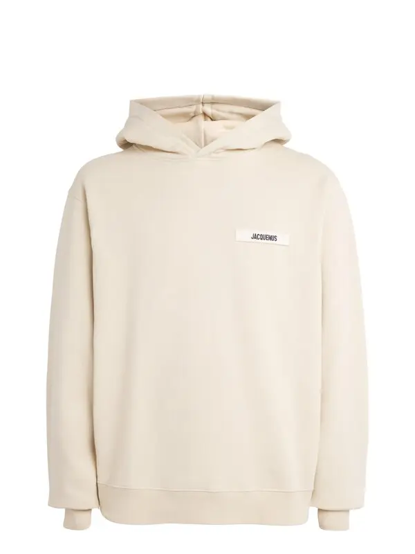 Jacquemus Grosgrain Logo Hoodie - Beige