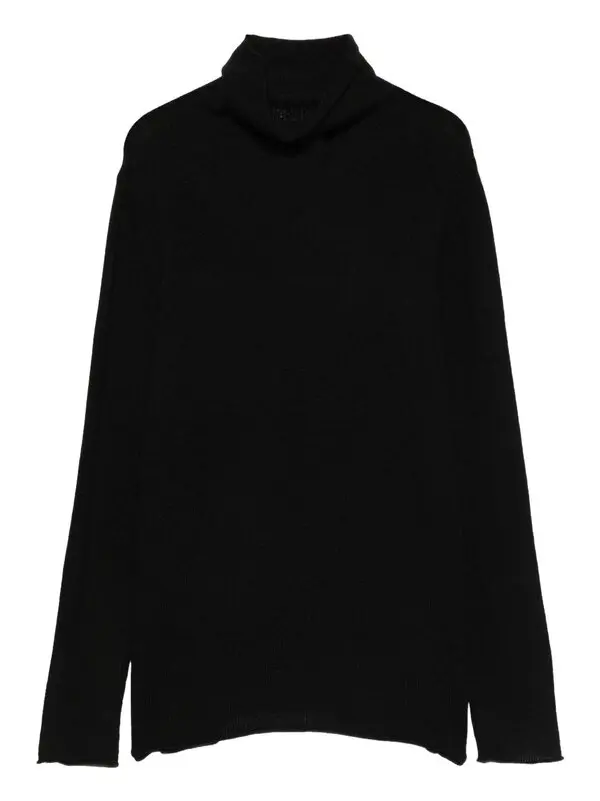 BEYOU Cashmere Turtle-neck Sweater - Black