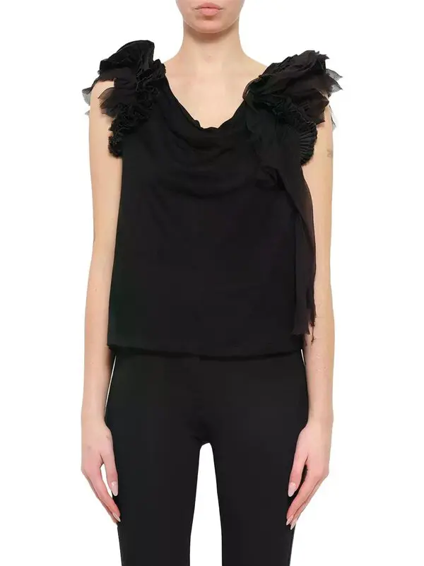 Givenchy Frill-trim Off-shoulder Blouse - Black