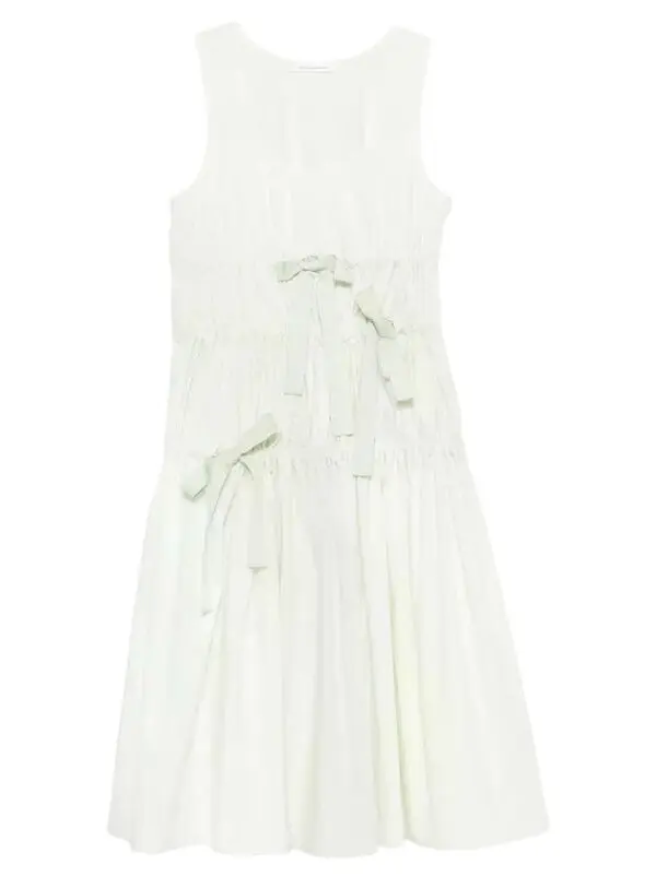 Cecilie Bahnsen Faye Bow-detail Dress - Neutrals