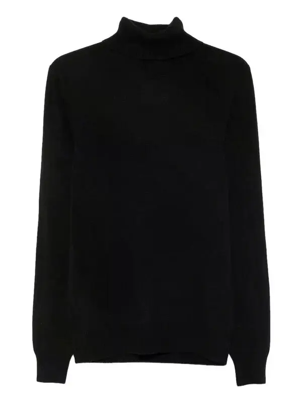 Malo Roll-neck Knitted - Black