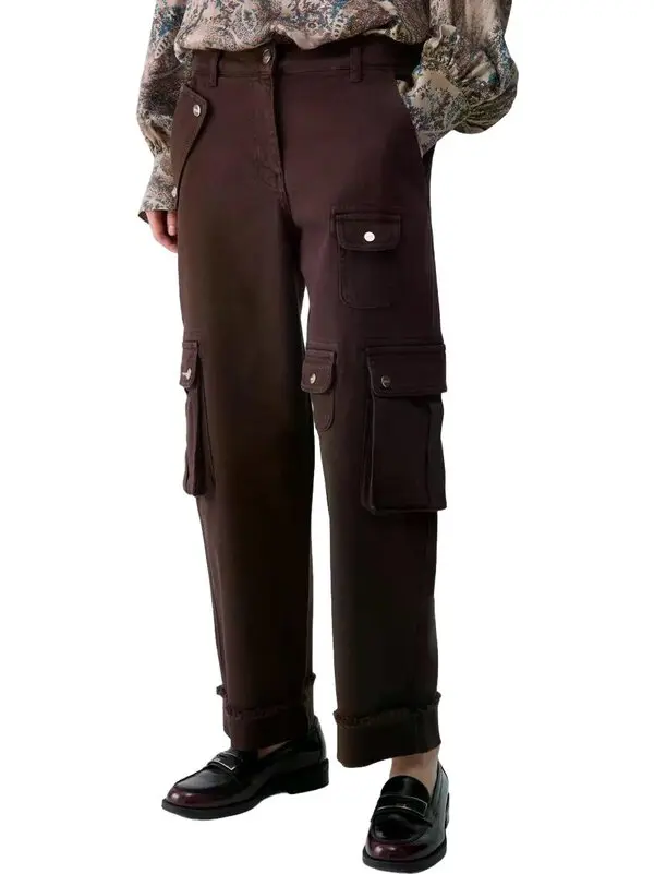 Liu Jo Worker Pants With Pockets - Brown
