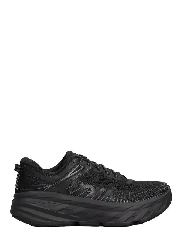 HOKA® Bondi 7 Sneakers With Panelled Design And Chunky Rubber Sole - Black