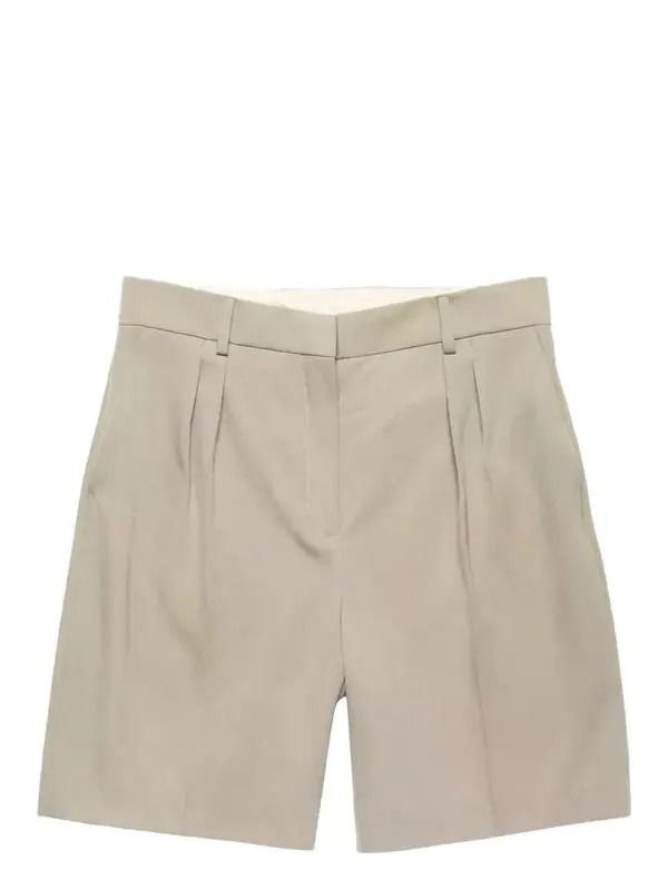Acne Studios Pleated Wool Shorts - Neutrals