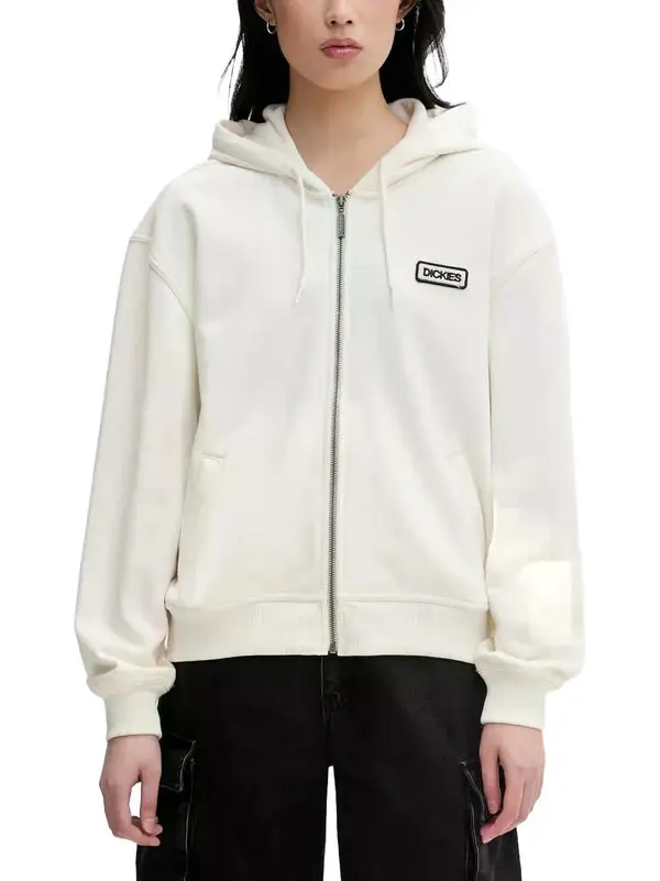 Dickies Deshler Logo Patch Zip-up Hoodie - Neutrals
