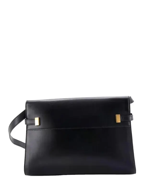 Saint Laurent Manhattan Leather Medium Shoulder Bag - Black