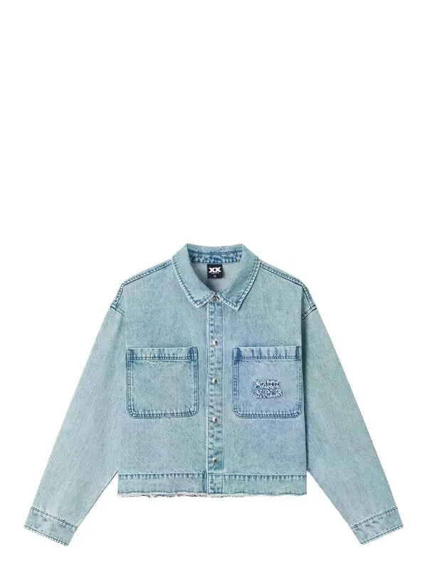 FINGERCROXX Raw-cut Denim Shirt - Blue