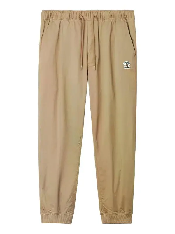FINGERCROXX Logo-patch Tapered Track Pants - Neutrals