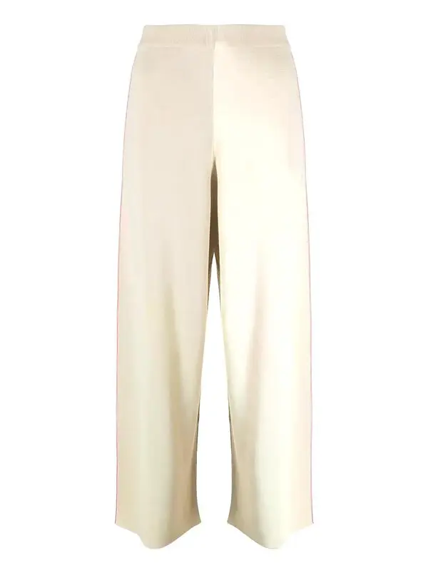 Stella McCartney Contrast-trim Cropped Trousers - Neutrals