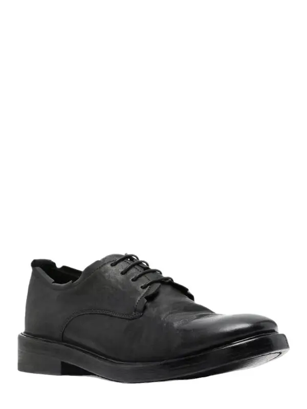 POST ARCHIVE FACTION Derby Shoes With Raw-edge Detailing - Black