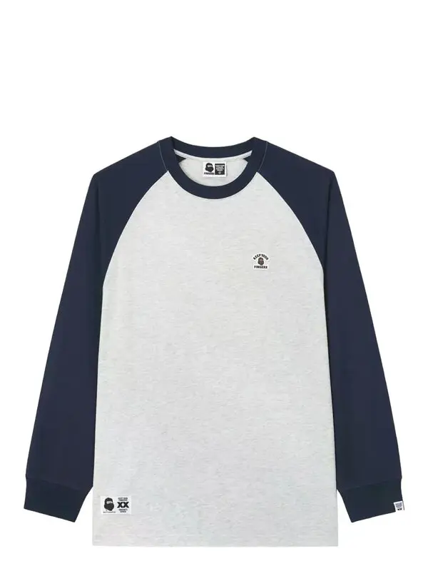 FINGERCROXX Logo-patch Raglan-sleeve T-shirt - Grey