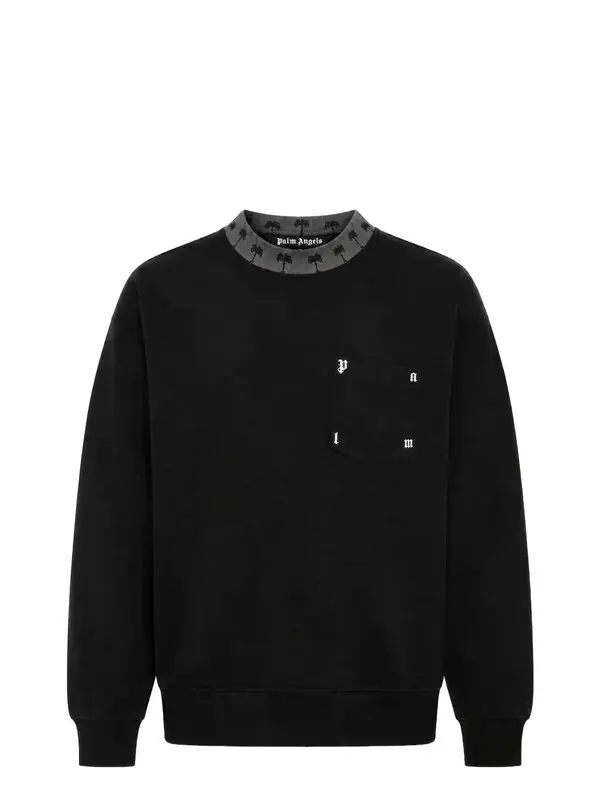 Palm Angels Palm Rib Regular Crew Sweatshirt - Black