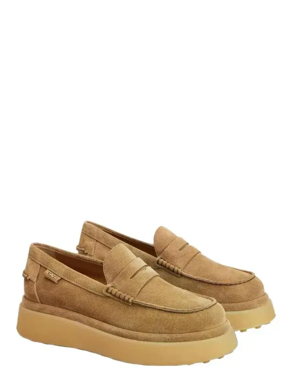 TOD'S Logo-plaque Platform Loafers - Neutrals
