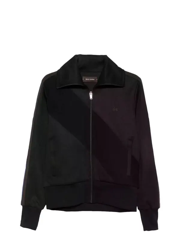 WALES BONNER Side Stripe Zip-up Sweatshirt - Black