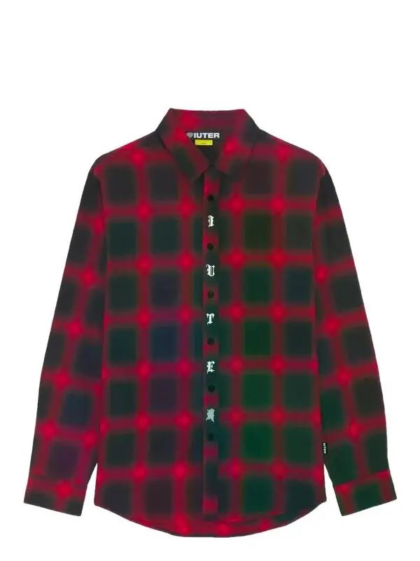 IUTER Fallen Love Checked Shirt - Red