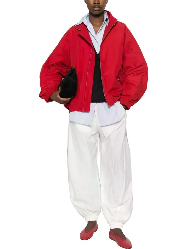 LAMRONS Zip-up Bomber Jacket - Red