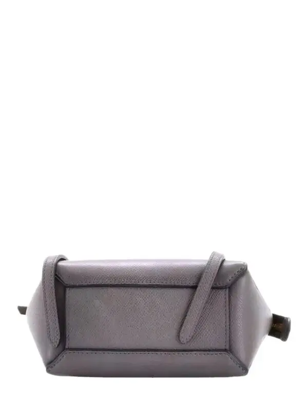 Celine Belt Bag Textured Leather Pico Shoulder Bag - Grey