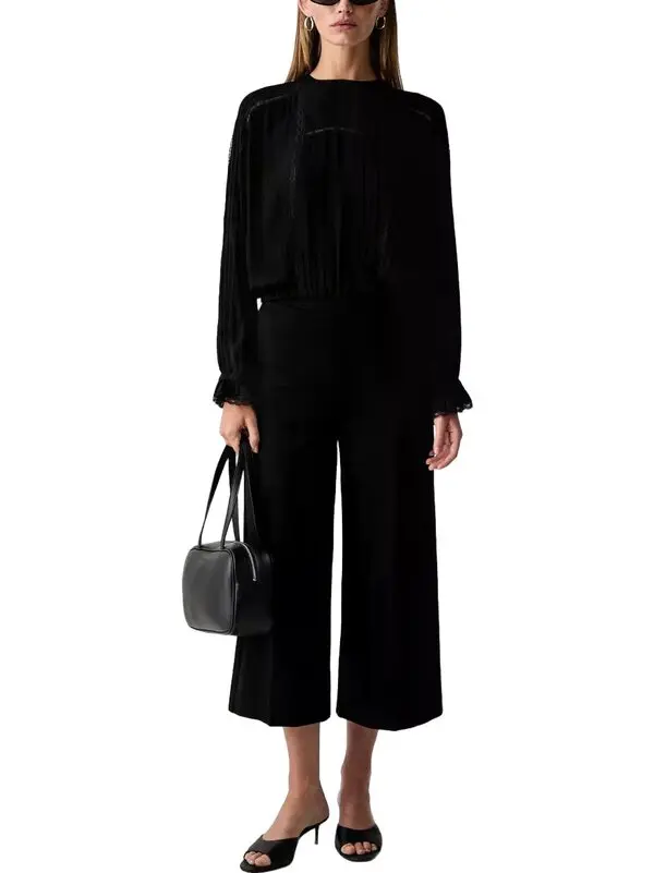 TWINSET Lace-trim Blouse - Black