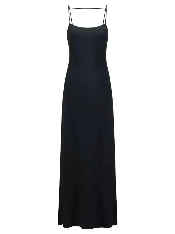 THE ARKOW Laura Open-back Crepe Maxi Dress - Black
