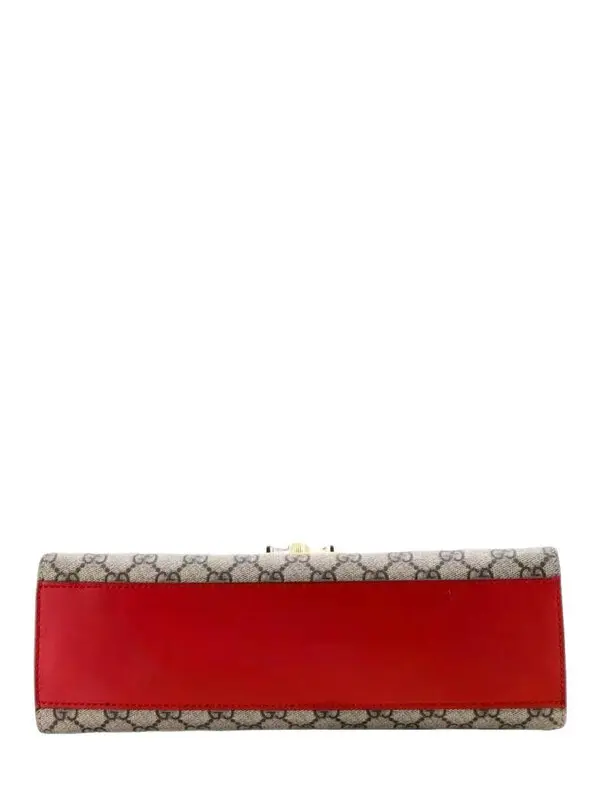 Gucci Padlock Gg Coated Canvas And Leather Medium Shoulder Bag - Red