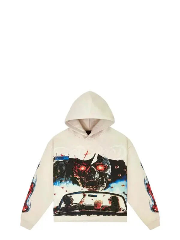 GODSPEED Graphic-print Long-sleeve Hoodie - Neutrals
